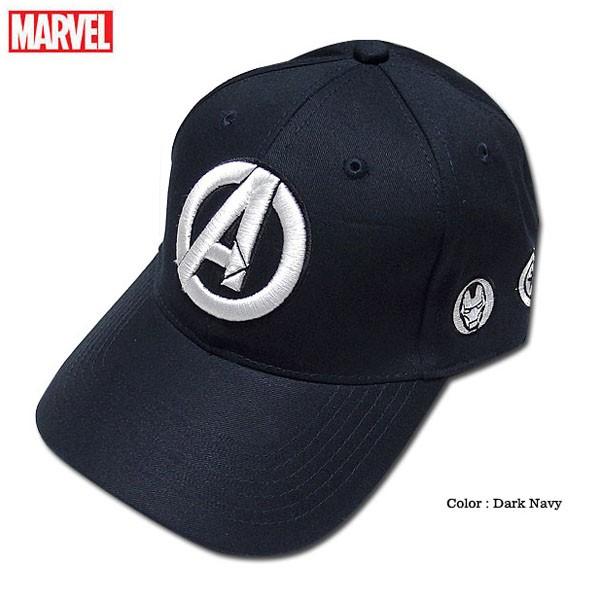 MARVEL マーベル アベンジャーズ ストリートキャップ メンズ ベースボールキャップ 刺繍 ロゴ ダンス ベントブリム ネイビー ...