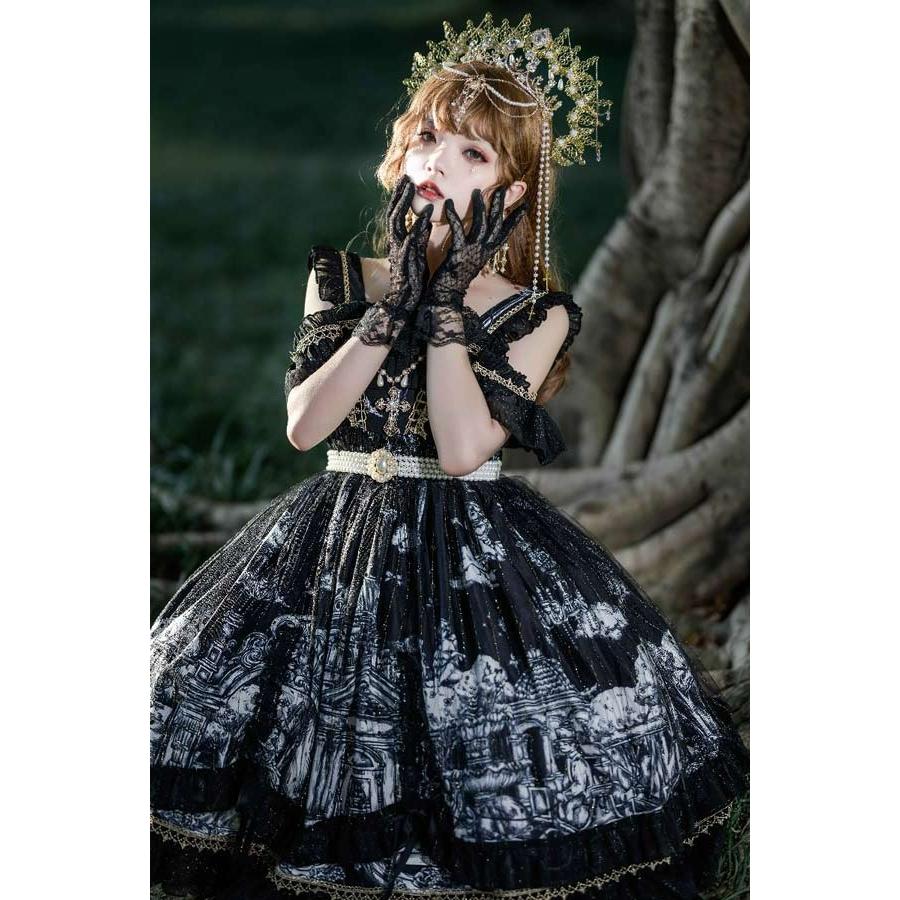 ワンピース ロリータ ハロウィン 膝丈 レディース ゴスロリ ハイ