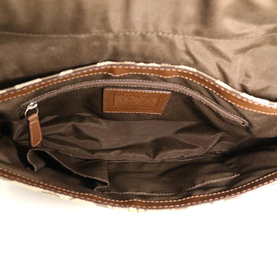 コーチ COACH ブラウン レザー キャンバス ワンショルダーバッグ コーチ COACH ブラウン レザー キャンバス ワンショルダーバッグ