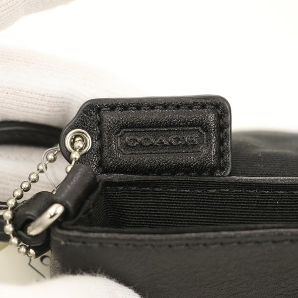コーチ COACH ブラック レザー クラッチバッグ F45981 2way コーチ COACH ブラック レザー クラッチバッグ F45981 2way