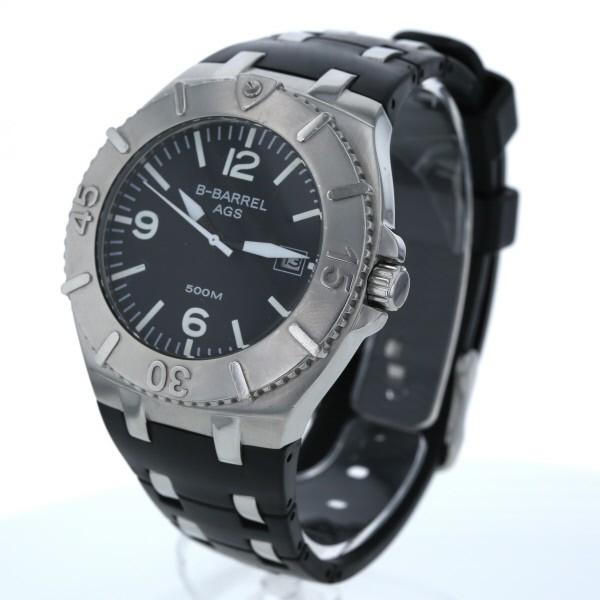 B-BARREL AGS 500m ダイバーウォッチ BB880 クオーツ ブラック 文字盤 3針式 メンズ 腕時計 【mo】【中古 ...