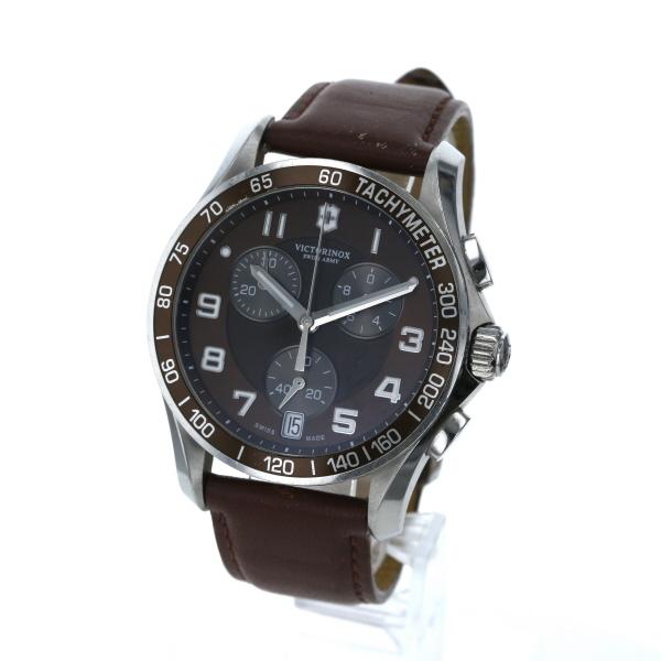 ビクトリノックス Victorinox クロノグラフ 241498 クオーツ ブラウン 文字盤 3針式 メンズ 腕時計 【mi】【中古 ...