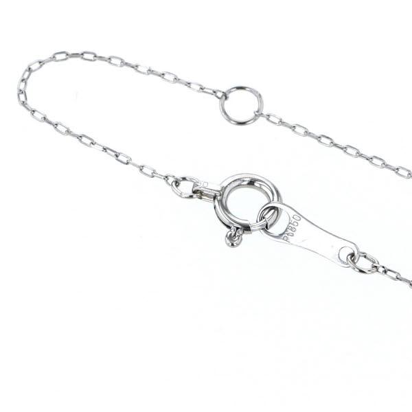 Pt850 Pt900 プラチナ ネックレス ダイヤモンド0.08ct 一粒石 ダンシングストーン 馬蹄 ホースシュー 40cm【新品仕上済】【zz】【中古 ...