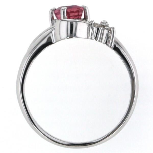 Pt850 プラチナ リング ルビー 0.64ct ダイヤモンド 0.08ct ウェーブ リボン クロス 指輪 8号【新品仕上済】【zz】【中古】 : Everydaygoldrush ...