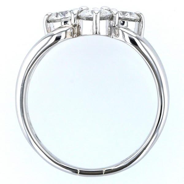 Pt900 プラチナ リング ダイヤモンド1.40ct 4石 花 フラワー 2連アーム 割れ腕 デザイン 指輪 15号【新品仕上済】【zz】【中古】 : Everydaygoldrush ...