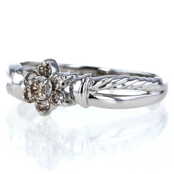 K14WG ホワイトゴールド リング ダイヤモンド 0.20ct 花 割れ腕 ロープアーム モチーフ 指輪 11.5号【新品仕上済】【el】【中古】 : Everydaygoldrush ...