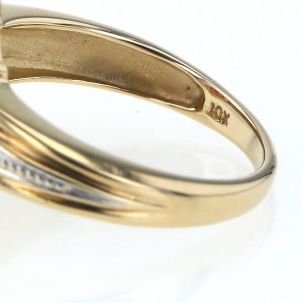 K10YG WG リング アメジスト ガーネット ダイヤモンド マーキース 取り巻き ミル打ち 指輪 11号【新品仕上済】【af】【中古】 :4000026810002820 ...