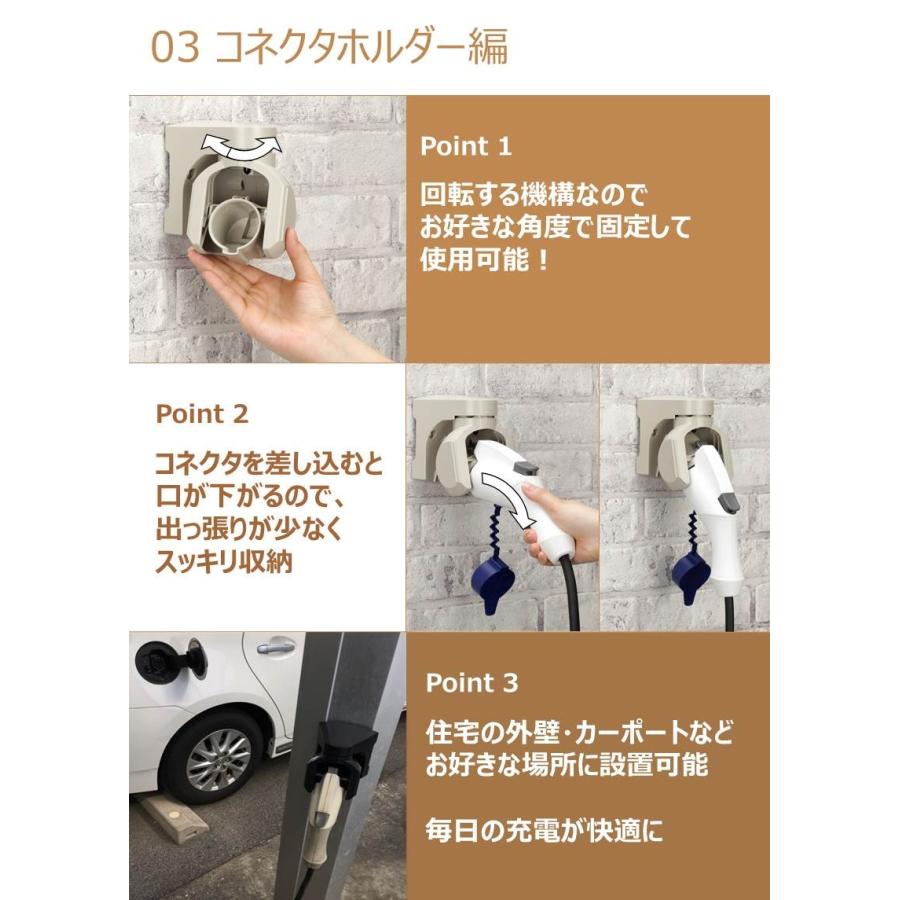 Pit-C3 電気自動車（EV・PHEV）用充電器シリーズ コネクタホルダーEVL-B PitC3・Pit・充電ケーブル収納・電気自動車・PHV・普通充電・リーフ・i-MiEV : Pit ...