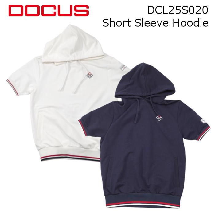 DOCUS ゴルフウェア ドゥーカス ショートスリーブ フーディ 2025 春夏 レディース ネイビー/オフホワイト DCL25S020 ...