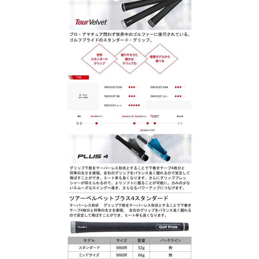 Golf Pride ゴルフプライド ツアーベルベット プラス4 グリップ スタンダード バックライン無し GolfPride : Evolvin - 通販 - Yahoo!ショッピング