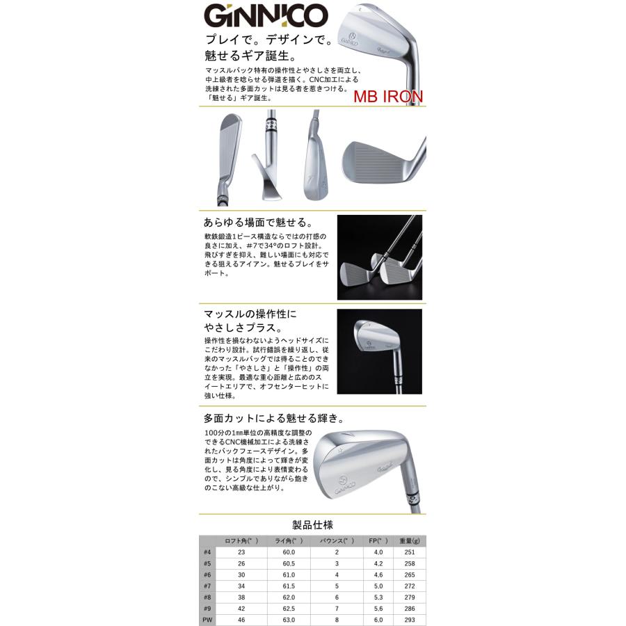 【カスタムクラブ】ジニコ MB アイアン × トゥルーテンパー ダイナミックゴールド HT（新デザイン）【#5-P 6本セット】 : Evolvin - 通販 - Yahoo!ショッピング