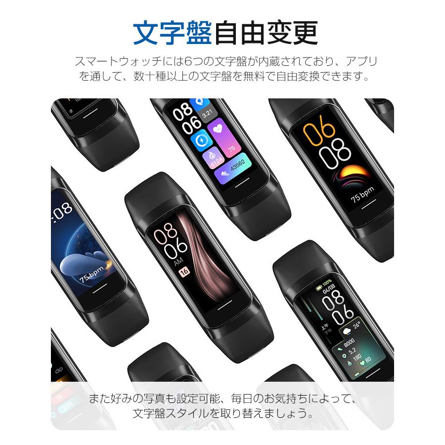 スマートウォッチ 体表温測定 血中酸素 心拍 歩数 カロリー 健康管理 スマートブレスレット リストバンド 腕時計 着信通知 IP67防水 睡眠検測 長い待機時間 C60 :100928 ...