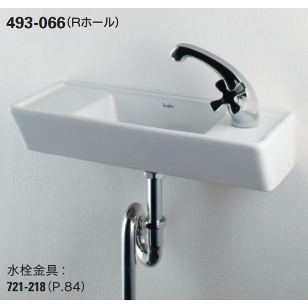 カクダイ KAKUDAI 壁掛手洗器 無彩色 Luju 493-066 Rホール 壁掛け 住宅設備 建材 水回り 水周り リフォーム 蛇口 水栓 リノベーション DI : DIY・エクステリア ...
