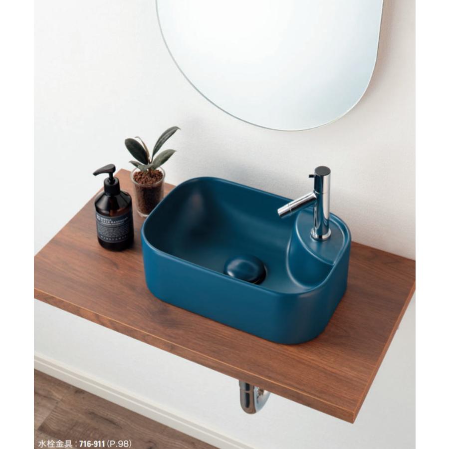 カクダイ KAKUDAI 角型手洗器 無彩色 Luju 493-273-B マットネイビー 置型 住宅設備 建材 水回り 水周り リフォーム 蛇口 水栓 リノベーシ : DIY・エクステリアG ...