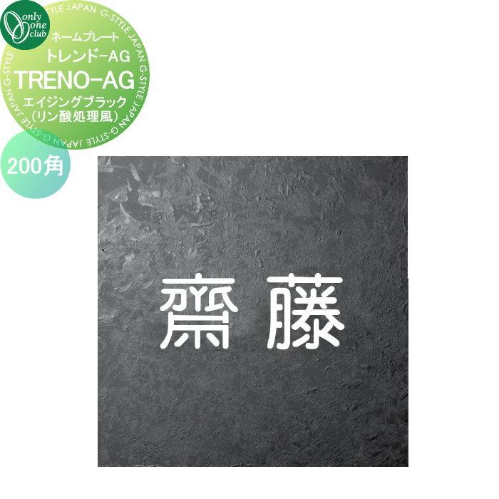 表札 オンリーワンクラブ TREND-AG トレンド-AG 200角 エイジングブラック（リン酸処理） IP1-36-BL 戸建て オーダー : DIY・エクステリアG-STYLE - 通販 ...