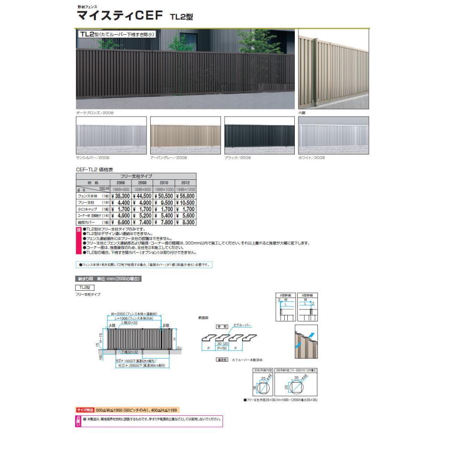 【部品】 フェンス 三協アルミ 三協立山 マイスティ TL2型 端部カバー（1組） H600 境界 屋外 アルミ 形材フェンスガーデン DIY 塀 壁 囲い : DIY・エクステリアG ...