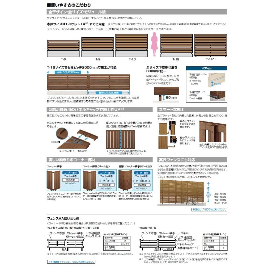 フェンス 目隠し フェンスAA YS3型用 H800 切詰用縦桟セットB LIXIL(リクシル) TOEX 境界 屋外 アルミ 形材フェンスガーデン DIY 塀 壁 囲い :to06-aa ...