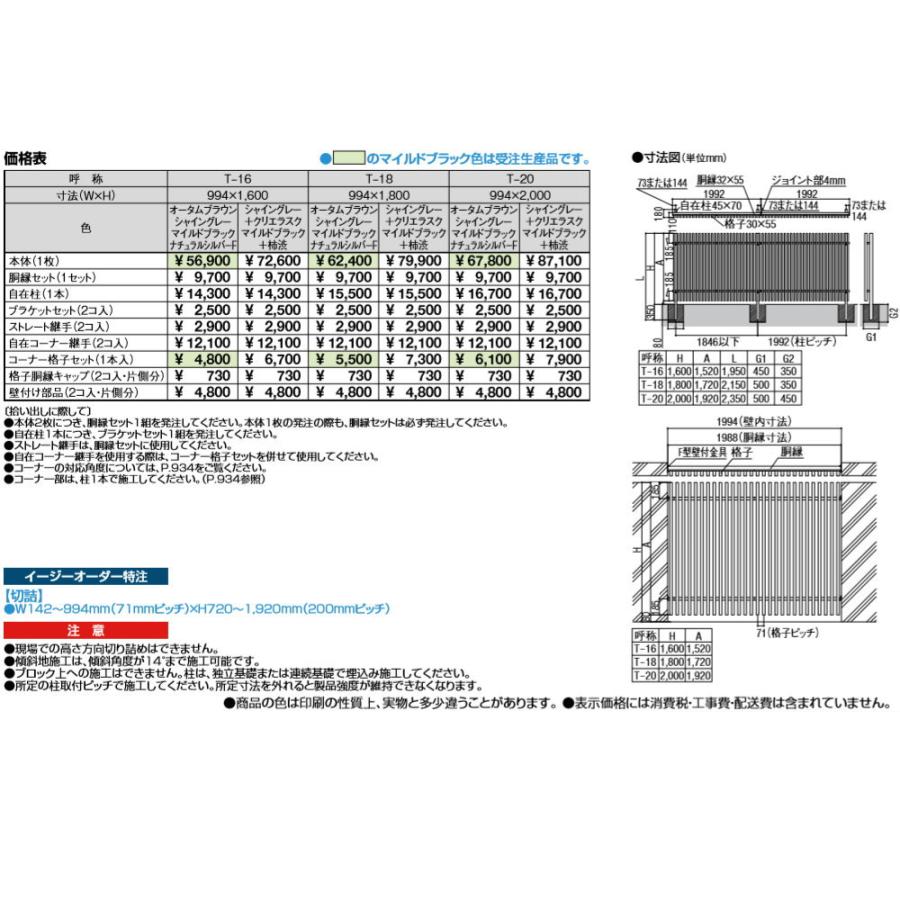 フェンス 目隠し LIXIL(リクシル) TOEX プログコートフェンスF1型 本体 複合カラー W994×H2000 境界 屋外 アルミ 形材フェンスガーデン DIY 塀 壁 :to06 ...