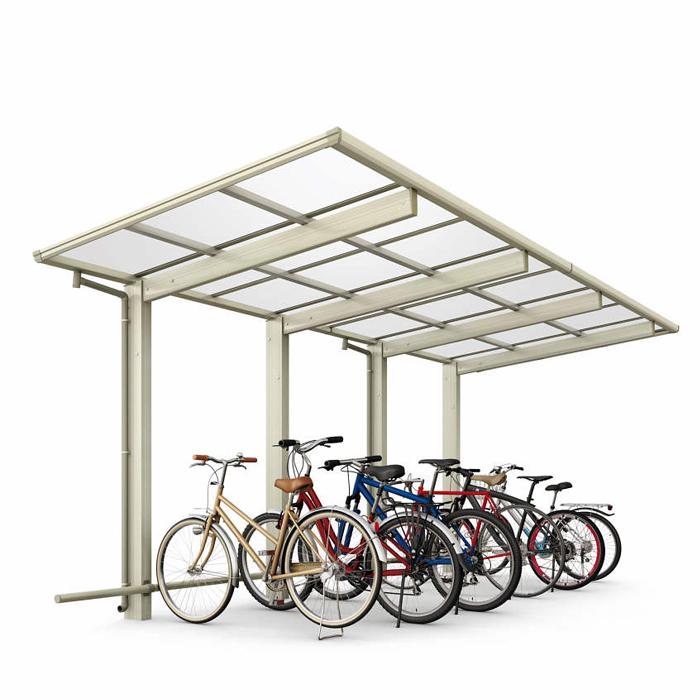 関東・東海エリア限定配達 サイクルポート YKK YKKap エフルージュ ミニZ FIRST 750タイプ たて2連棟セット J51・29-21 ハイルーフ(H24) 複合カラー :yk17 ...