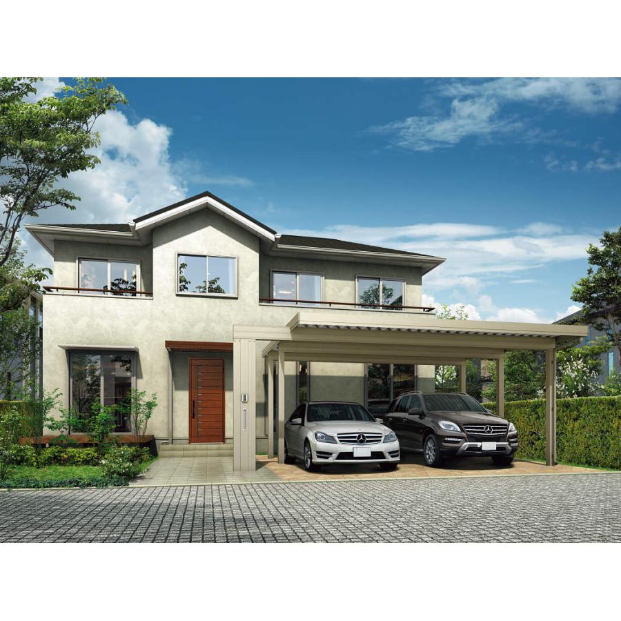 YKK AP カーポート 2台用 工事付 ジーポートpro 1500タイプ 55-55 H24 基本工事費込み ジーポートプロ 2台 車庫 駐車場屋根 頑丈 後付け おしゃれ 人気 ...