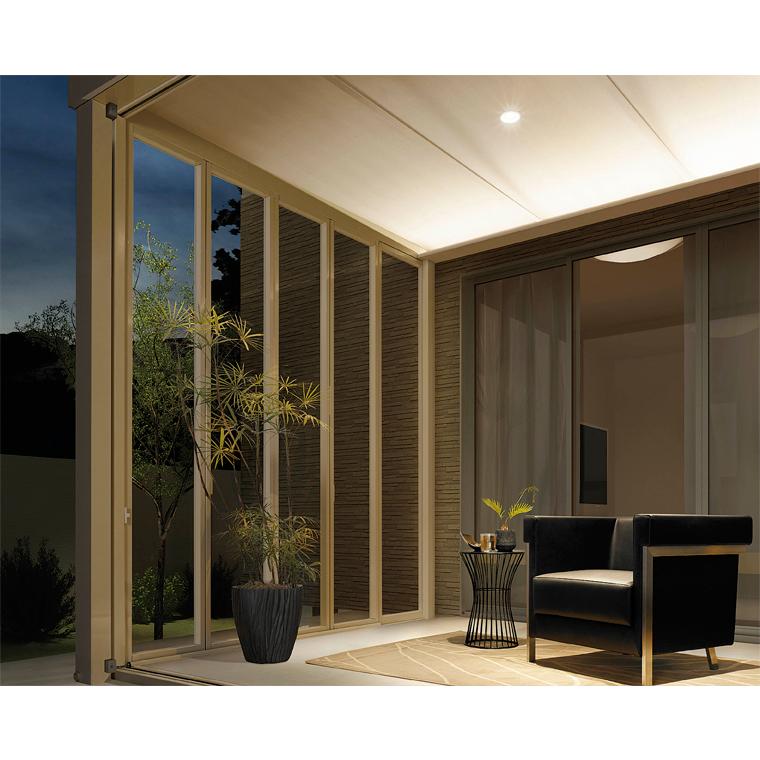 LIXIL ガーデンルーム ZIMA 工事付 土間仕様 間口2.5間×奥行8尺 ルームタイプ ポリカ屋根材 採光ルーフ アルミ形材色 基本工事費込み リクシル サンルーム : エクステリア ...