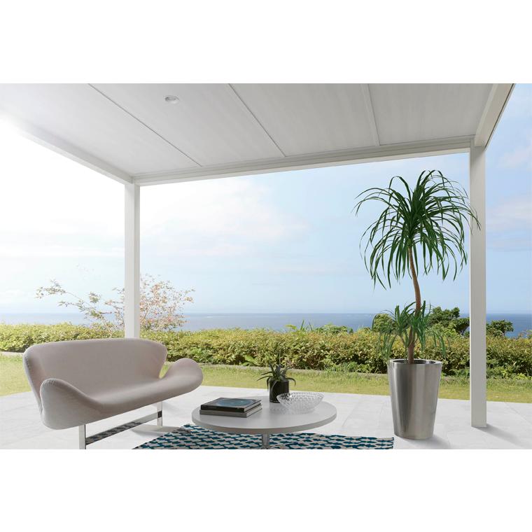 LIXIL ガーデンルーム ZIMA 工事付 土間仕様 間口3.0間×奥行10尺 ルームタイプ ポリカ屋根材 採光ルーフ アルミ形材色 基本工事費込み リクシル サンルーム : エクステリア ...