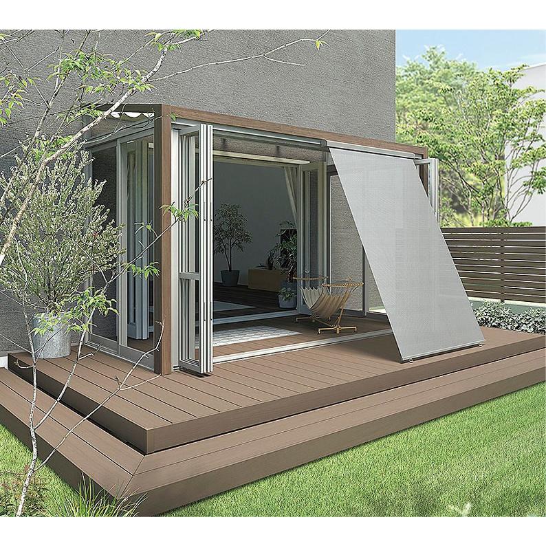 LIXIL ガーデンルーム ZIMA 工事付 土間仕様 間口1.5間×奥行6尺 ルームタイプ ポリカ屋根材 採光ルーフ アルミ形材色＋ラッピング形材色 基本工事費込み リクシル ...