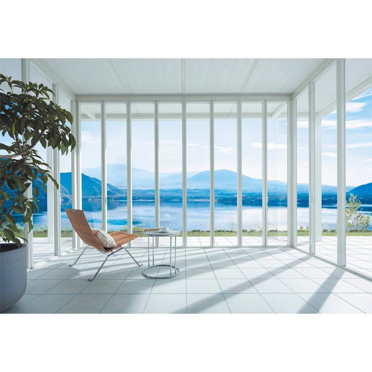 LIXIL ガーデンルーム ZIMA 工事付 土間仕様 間口1.5間×奥行6尺 ルームタイプ ポリカ屋根材 採光ルーフ アルミ形材色＋ラッピング形材色 基本工事費込み リクシル ...