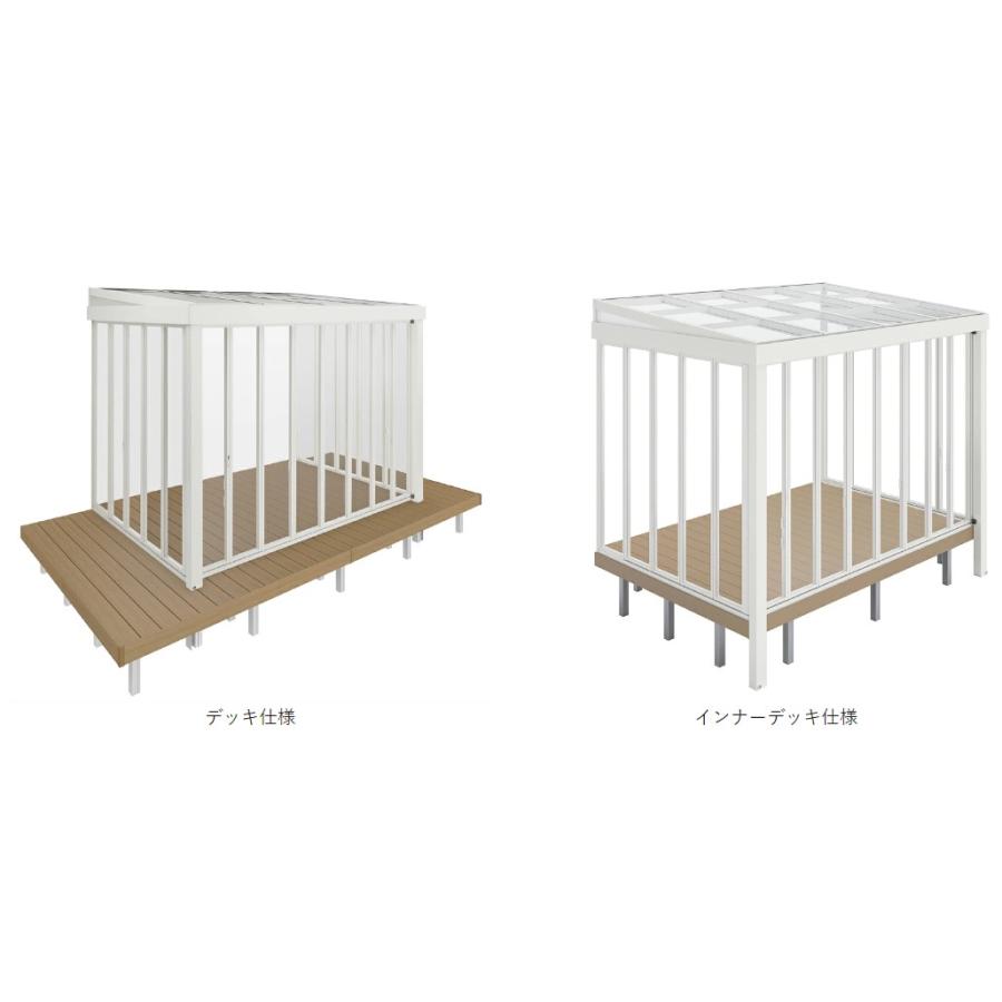 LIXIL ガーデンルーム ZIMA 工事付 土間仕様 間口3.0間×奥行10尺 ルームタイプ ポリカ屋根材 採光ルーフ アルミ形材色＋ラッピング形材色 基本工事費込み リクシル ...