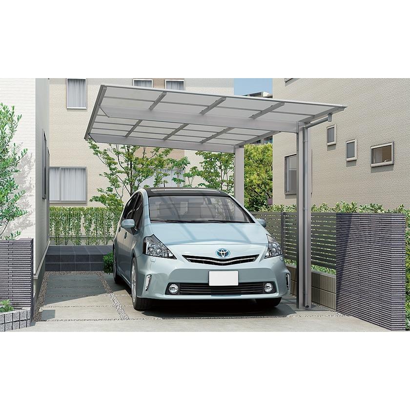 カーポート 1台 工事付 オリジナルフラットポート 24-50/高さ19/ポリカ屋根材 基本工事費込み CLXT-F2450-19P/1台用 ...