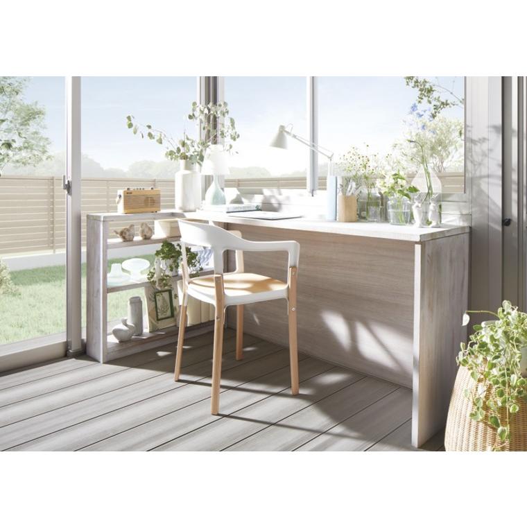 LIXIL ガーデンルームGF 工事付 インナーデッキ仕様 間口1.5間×奥行9尺 テラスサッシ ポリカ屋根材 基本工事費込み LIXIL/リクシル/サンルーム/後付け/物干/おしゃれ ...