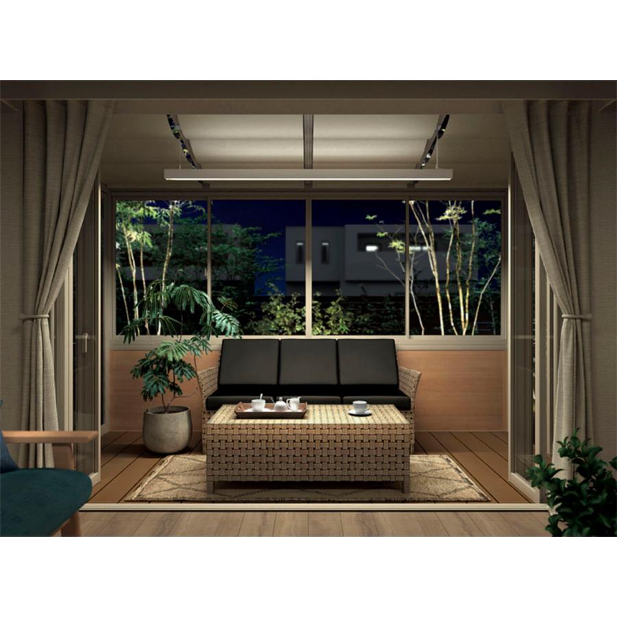 LIXIL ガーデンルームGF 工事付 インナーデッキ仕様 間口1.5間×奥行9尺 テラスサッシ ポリカ屋根材 基本工事費込み LIXIL/リクシル/サンルーム/後付け/物干/おしゃれ ...