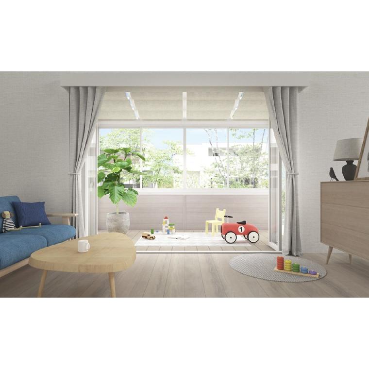 LIXIL ガーデンルームGF 工事付 インナーデッキ仕様 間口2間×奥行4尺 テラスサッシ ポリカ屋根材 基本工事費込み リクシル サンルーム 後付け 物干し おしゃれ : エクステリア ...