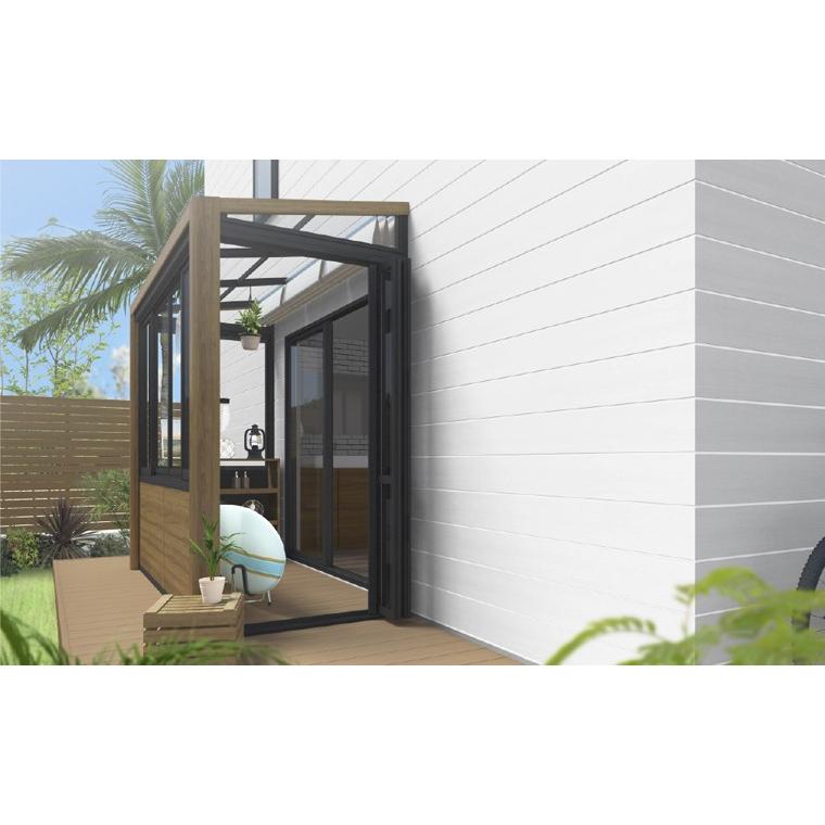 LIXIL ガーデンルームGF 工事付 インナーデッキ仕様 間口2間×奥行4尺 テラスサッシ ポリカ屋根材 基本工事費込み リクシル サンルーム 後付け 物干し おしゃれ : エクステリア ...