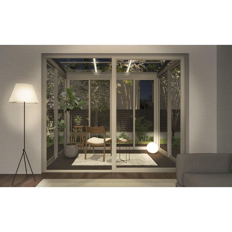 LIXIL ガーデンルームGF 工事付 インナーデッキ仕様 間口2間×奥行9尺 テラスサッシ ポリカ屋根材 基本工事費込み リクシル サンルーム 後付け 物干し おしゃれ : エクステリア ...