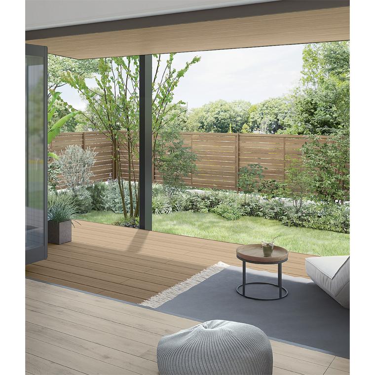 LIXIL ウッドデッキ 人工木 工事付 デッキDC 間口1.5間×奥行4尺 標準束柱B 基本工事費込み LIXIL/リクシル/TOEX/デッキ/樹脂/腐らない/人気/後付け/おしゃれ ...