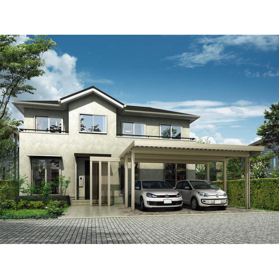 YKK AP カーポート 2台用 工事付 ジーポートpro 900タイプ 60-60型 H24 基本工事費込み ジーポートプロ 2台 車庫 駐車場 駐輪場 屋根 後付け おしゃれ 人気 ...