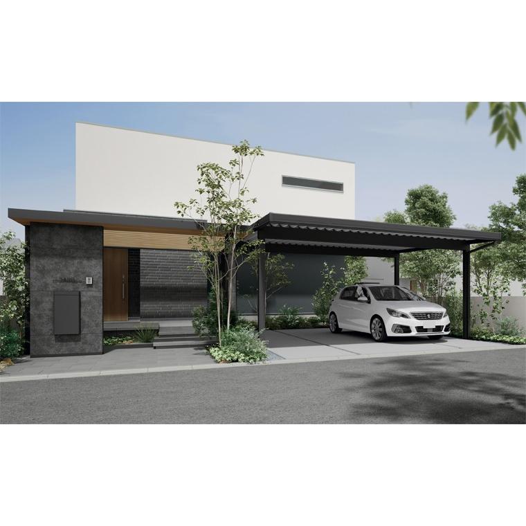 カーポートSW カーポート 3台用 工事付 1500タイプ W80-L55型 ロング柱H30 基本工事費込み LIXIL リクシル 3台 駐車場 屋根 後付け 車庫 スチール折板 人気 ...