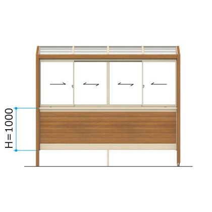 ガーデンルーム 工事費込み ハピーナリラ デッキON仕様 間口1.0間×奥行8尺 ポリカ屋根材 前面腰壁標準H 基本工事費込み 三協アルミ ...