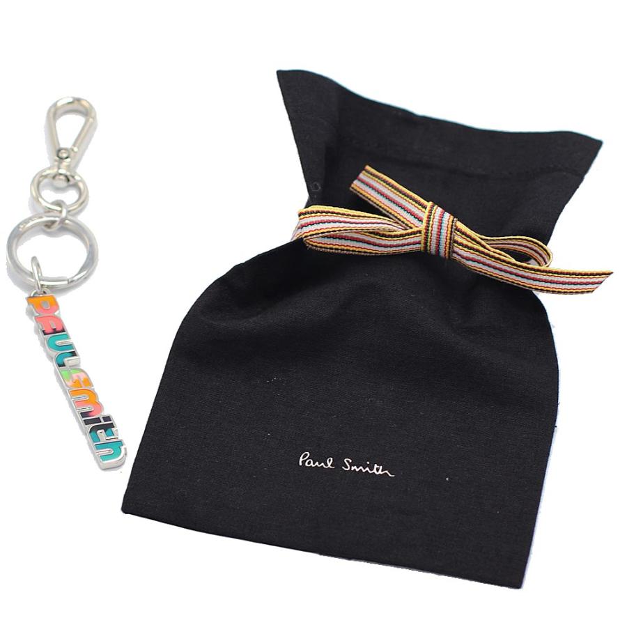 Paul Smith ポールスミス Paul Smith キーリング M1A KEYR GNLOGO ロゴモチーフ マルチカラー＆シルバー キーホルダー Paul Smith布袋付属 ...