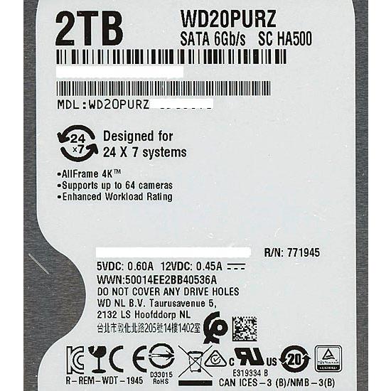 Western Digital Digital製HDD WD20PURZ 2TB SATA600 5400 [管理:1000011569 ...