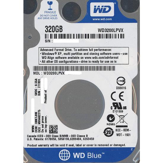 Western Digital（ウエスタンデジタル） WesternDigital HDD 2.5inch WD3200LPVX 320GB ...