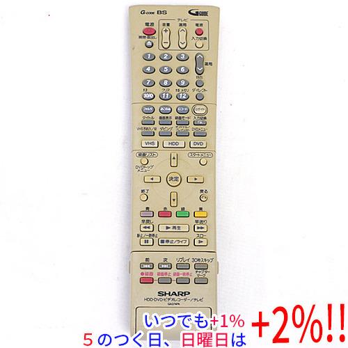 SHARP（シャープ） 【中古】SHARP製 HDD DVDリモコン GA374PA 訳あり