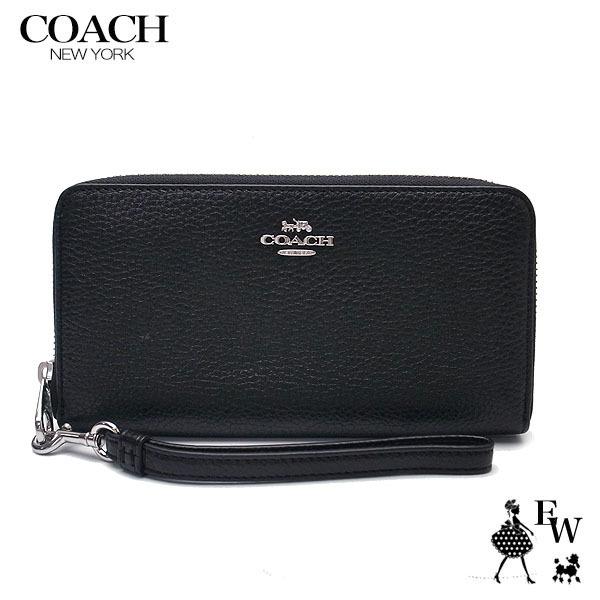 COACH コーチ 財布 アウトレット 長財布 C4451 SVDTV ラウンドジップ ブラック レディース ブランド ウォレット ...