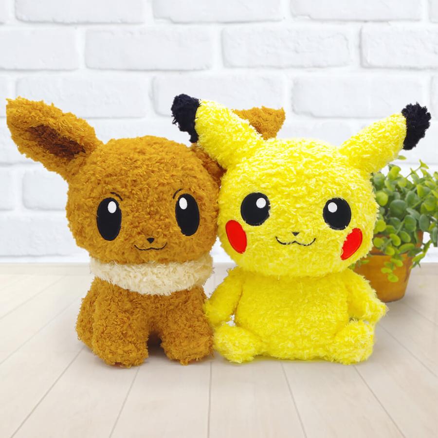 ぬいぐるみ ピカチュウ/イーブイ もこもこぬいぐるみ ポケモン かわいい お祝い ギフト プレゼント 結婚 誕生日 長寿祝い 出産祝い 卒業祝い 卒園 入学 入園 :ex-nuig-78 ...