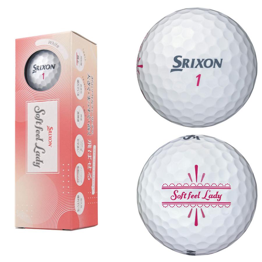 SRIXON ダンロップ スリクソン SOFT FEEL LADY ゴルフボール 1ダース(12球) ソフトフィール レディ レディース ピンク ホワイト 即納 2025年モデル DUNLOP ...