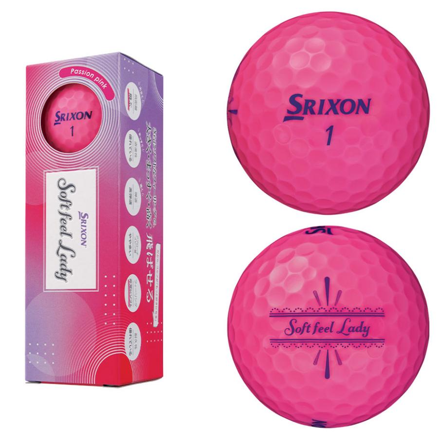 SRIXON ダンロップ スリクソン SOFT FEEL LADY ゴルフボール 1ダース(12球) ソフトフィール レディ レディース ピンク ホワイト 即納 2025年モデル DUNLOP ...