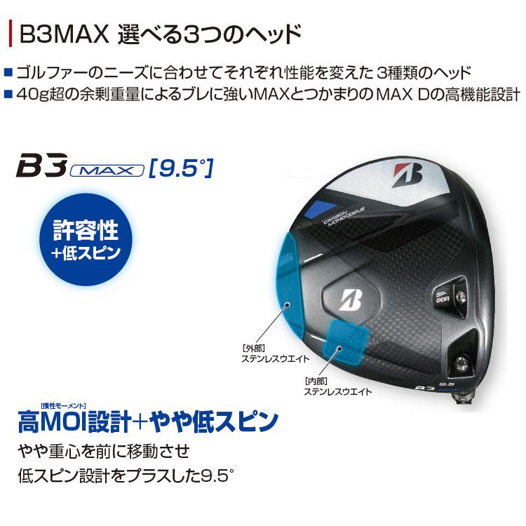 BRIDGESTONE 【メーカーカスタム】ブリヂストン ゴルフ B3 MAX/B3 MAX D ドライバー 右用 SPEEDER NX BLACK カーボンシャフト GOLF 2024 ...