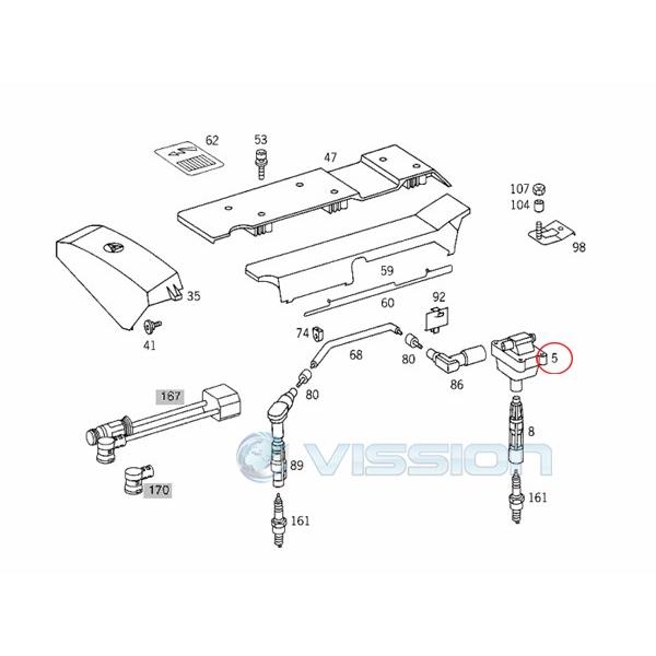 Mercedes-Benz ベンツ W202 W124 W210 W140 イグニッションコイル C200 C230 C280 E230 ...