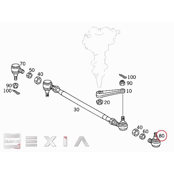 Mercedes-Benz ベンツ W463 ドラッグリンクエンド センターリンクエンド 左右セット G320 G500 G550 G55 ...